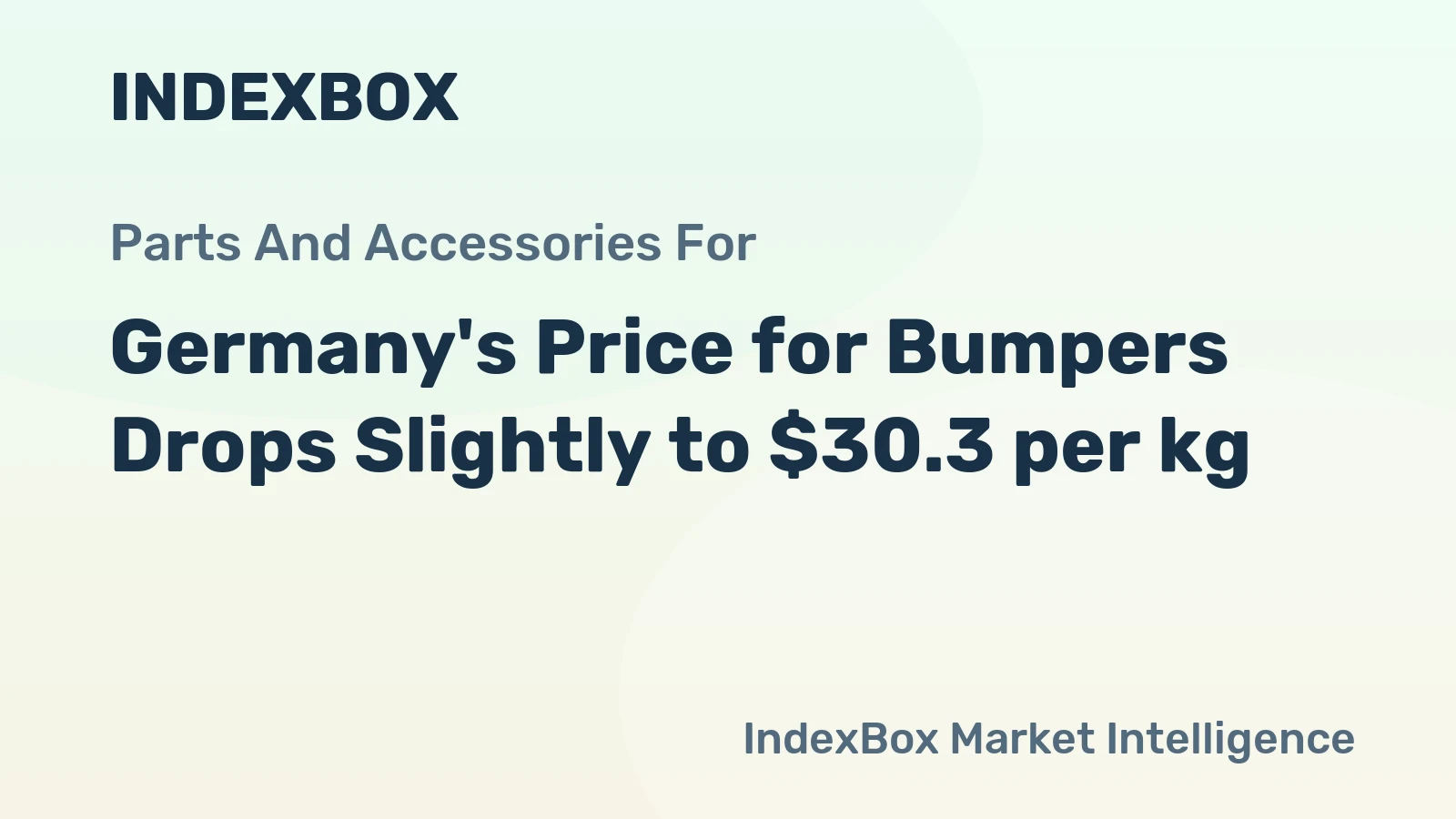 Germany's Price for Bumpers Drops Slightly to $30.3 per kg