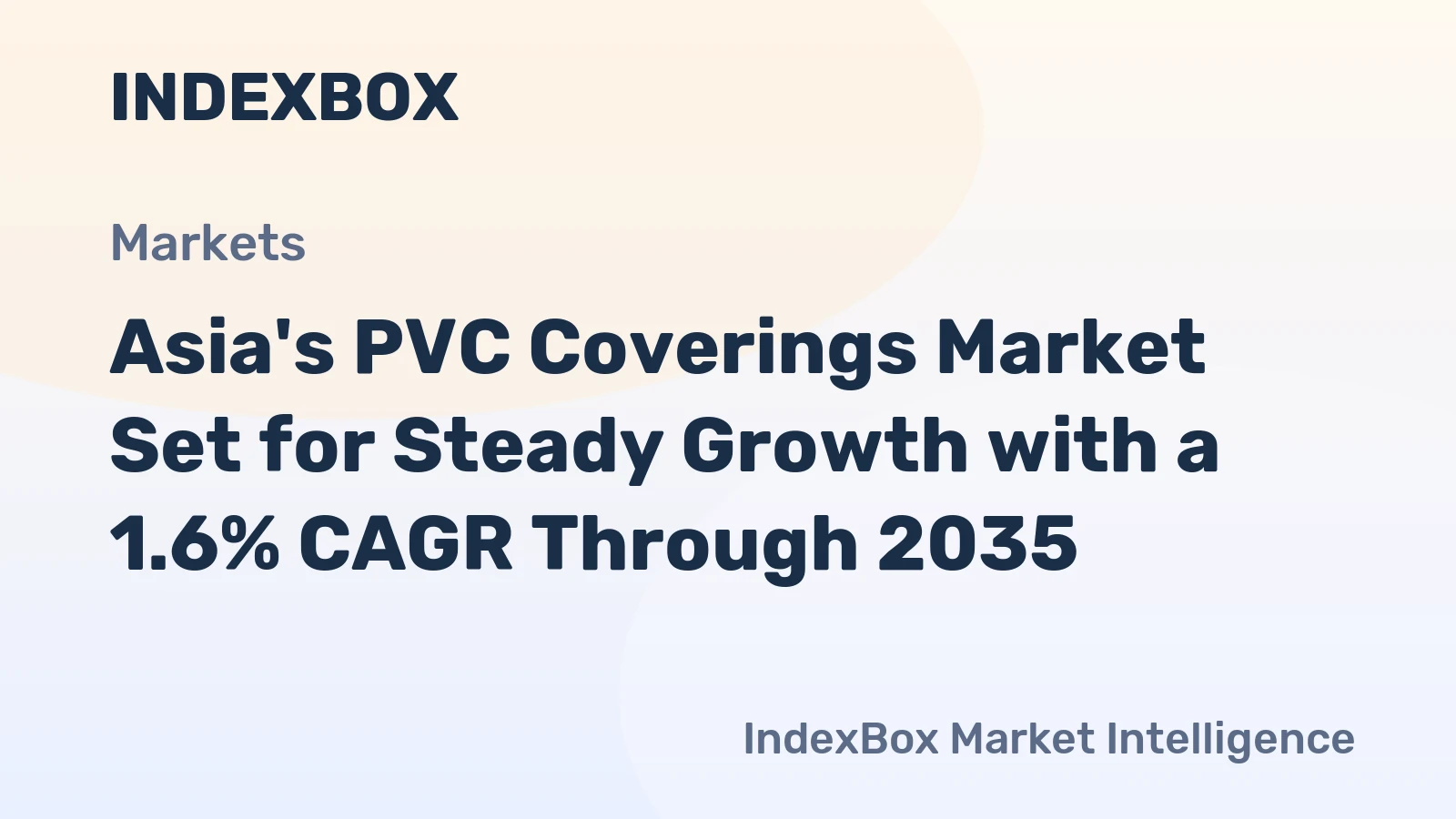 Asia's PVC Coverings Market Set for Steady Growth with a 1.6% CAGR Through 2035