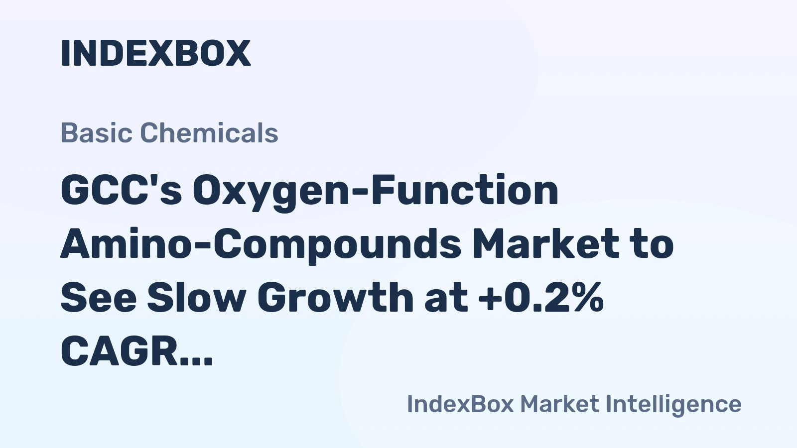 GCC's Oxygen-Function Amino-Compounds Market to See Slow Growth at +0.2% CAGR through 2035