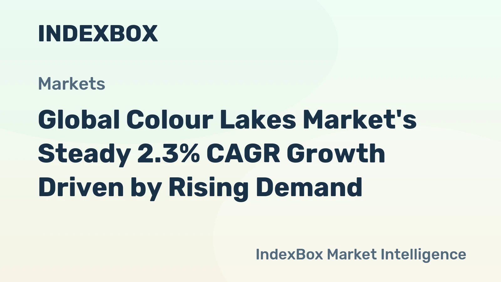 Global Colour Lakes Market's Steady 2.3% CAGR Growth Driven by Rising Demand