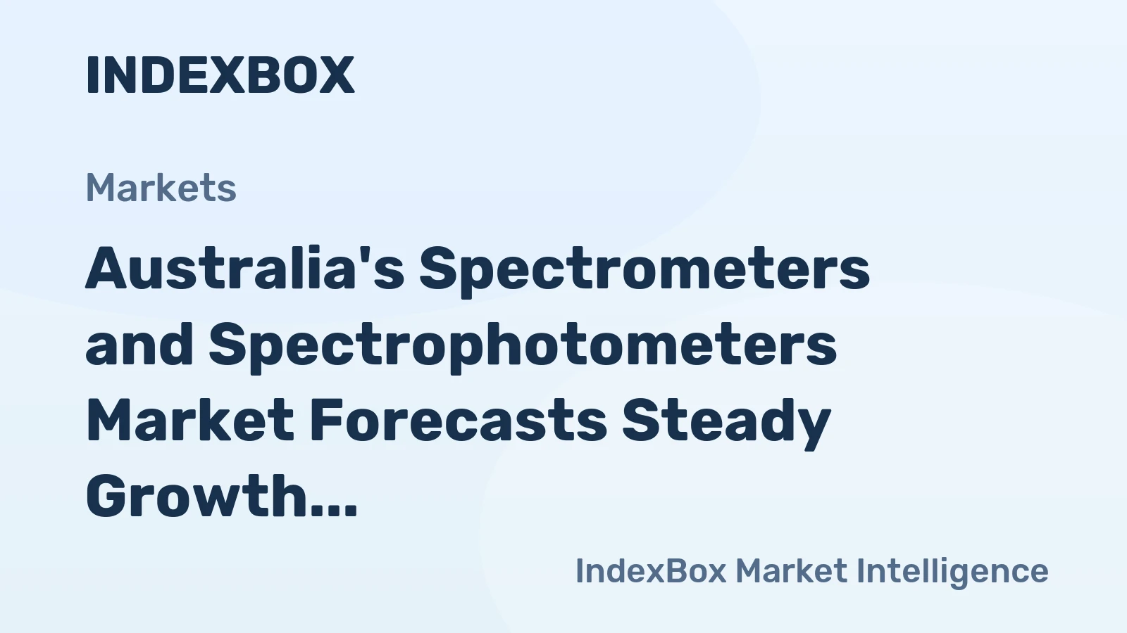 Australia's Spectrometers and Spectrophotometers Market Forecasts Steady Growth with a +0.5% Volume CAGR
