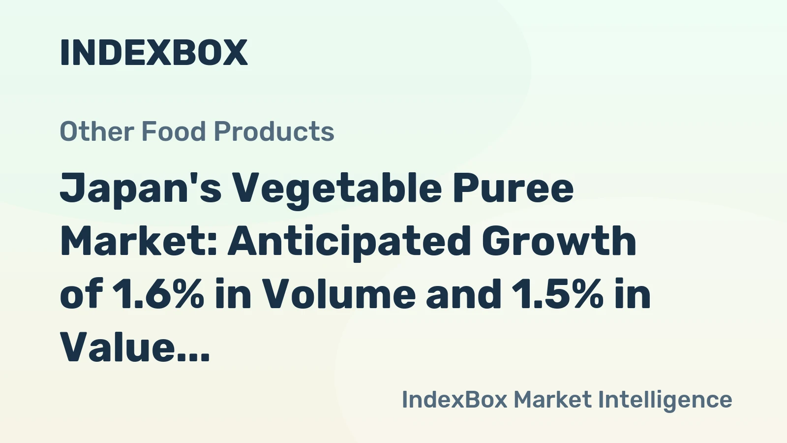 Japan's Vegetable Puree Market: Anticipated Growth of 1.6% in Volume and 1.5% in Value by 2035