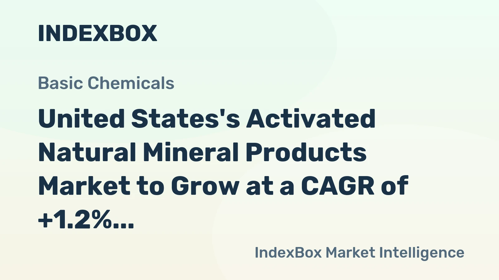 United States's Activated Natural Mineral Products Market to Grow at a CAGR of +1.2% from 2024 to 2035, Reaching $1.7B