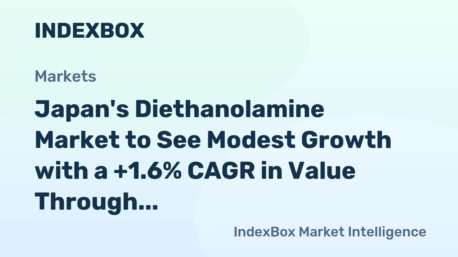 Japan's Diethanolamine Market to See Modest Growth with a +1.6% CAGR in Value Through 2035