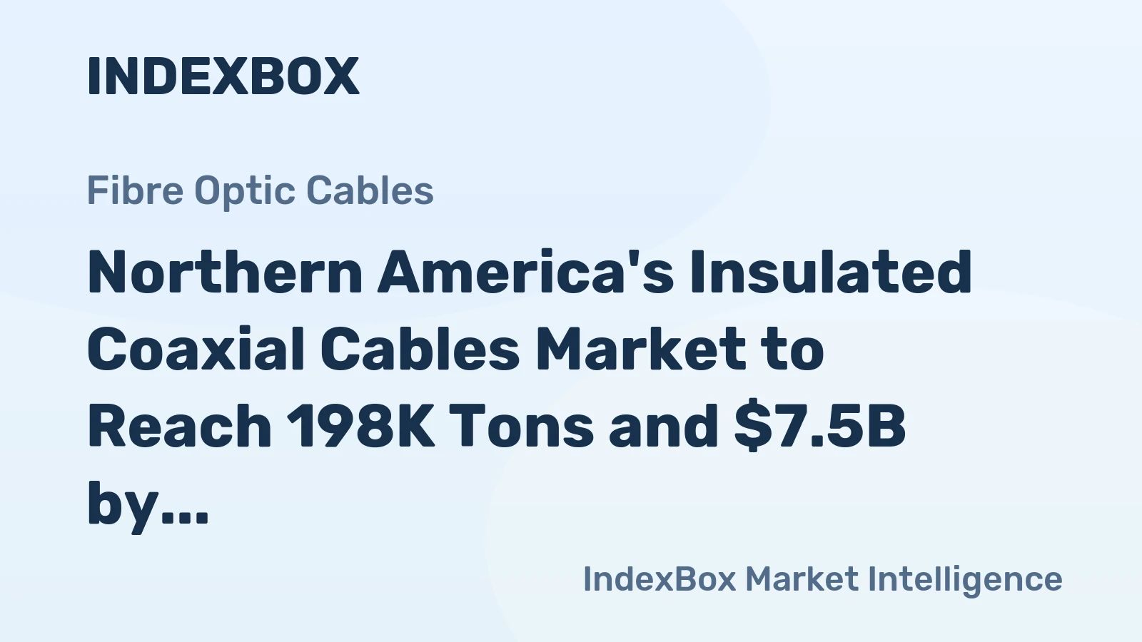 Northern America's Insulated Coaxial Cables Market to Reach 198K Tons and $7.5B by 2035, Driven by Increasing Demand