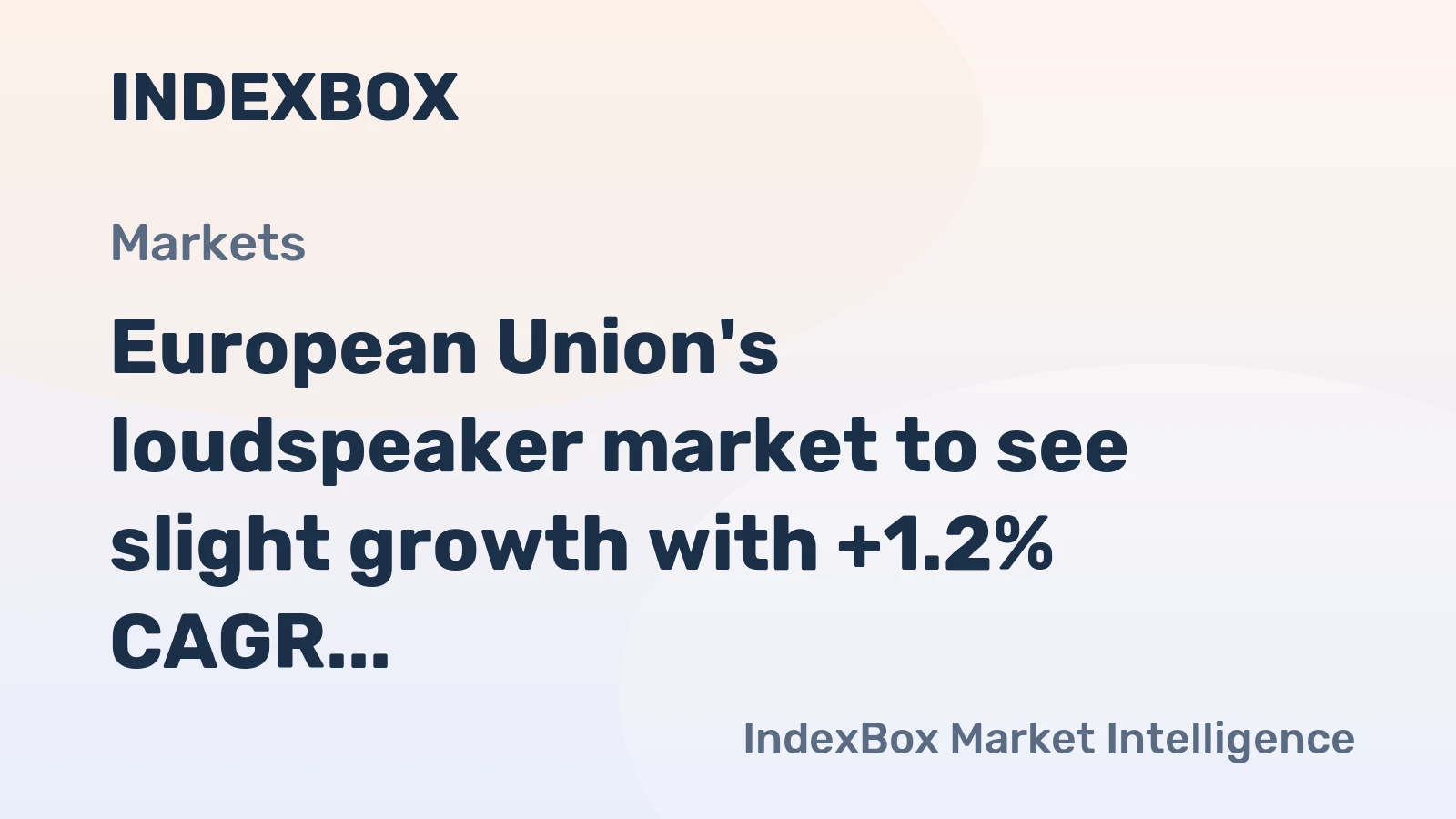 European Union's loudspeaker market to see slight growth with +1.2% CAGR from 2024 to 2035