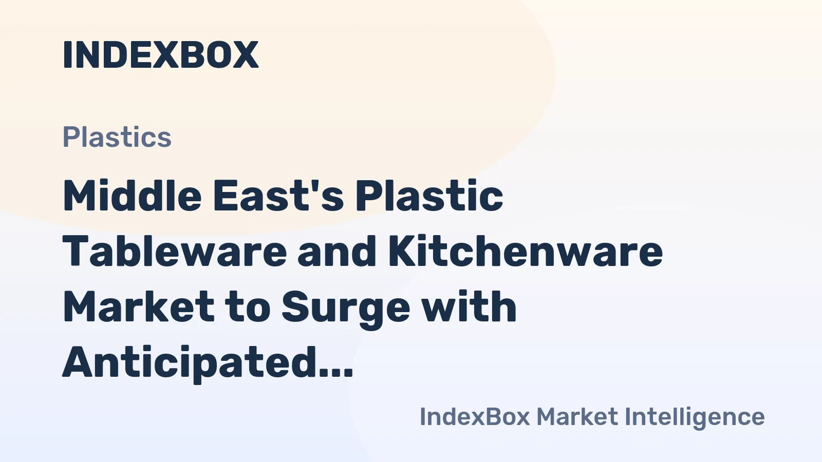 Middle East's Plastic Tableware and Kitchenware Market to Surge with Anticipated CAGR of +1.6% through 2035