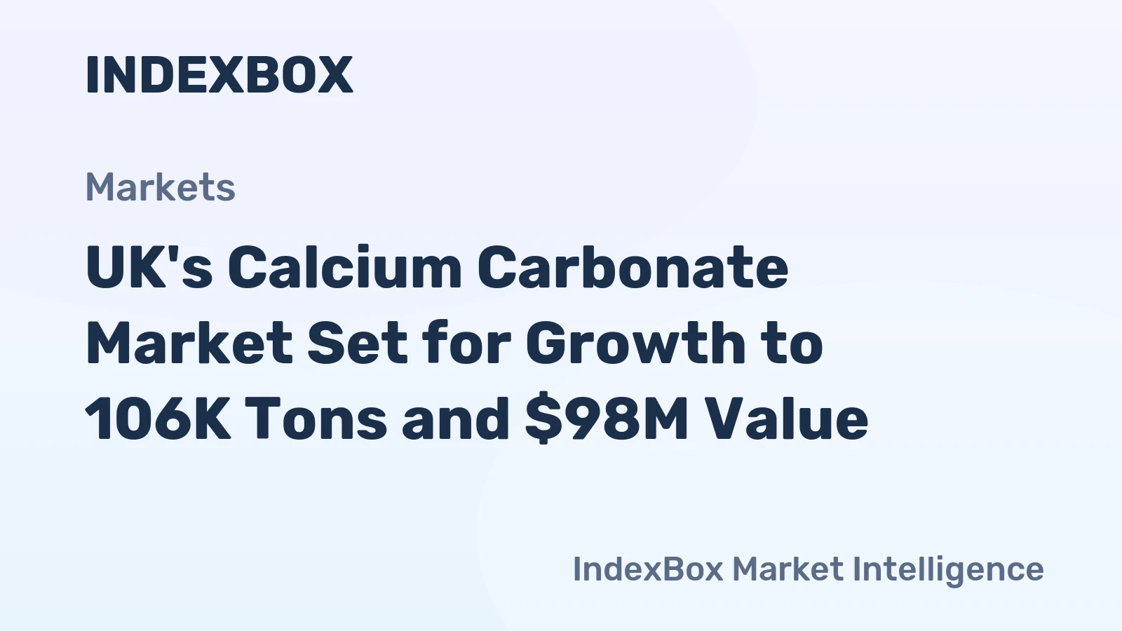 UK's Calcium Carbonate Market Set for Growth to 106K Tons and $98M Value
