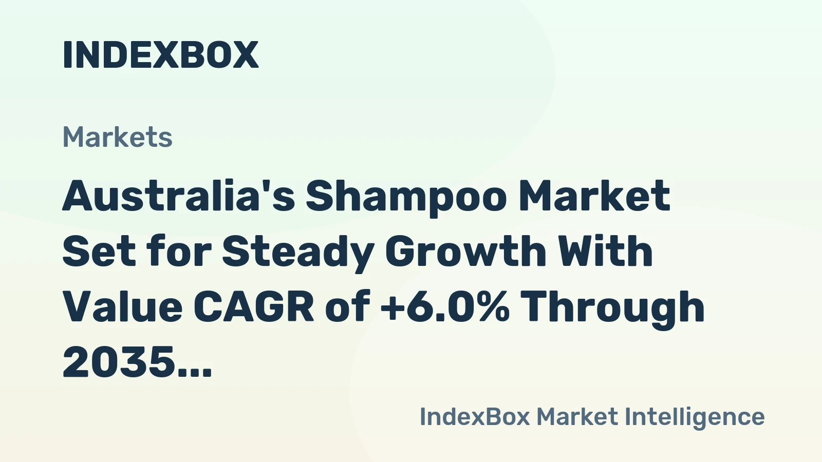 Australia's Shampoo Market Set for Steady Growth With Value CAGR of +6.0% Through 2035