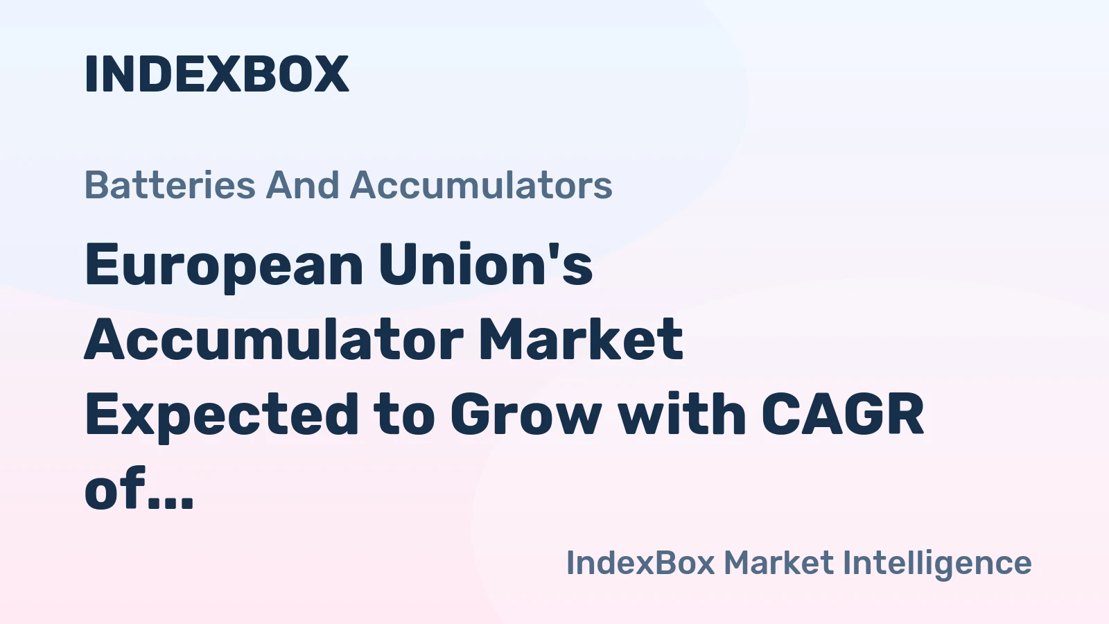 European Union's Accumulator Market Expected to Grow with CAGR of +1.9% from 2024 to 2035, Reaching $52.7B in Value