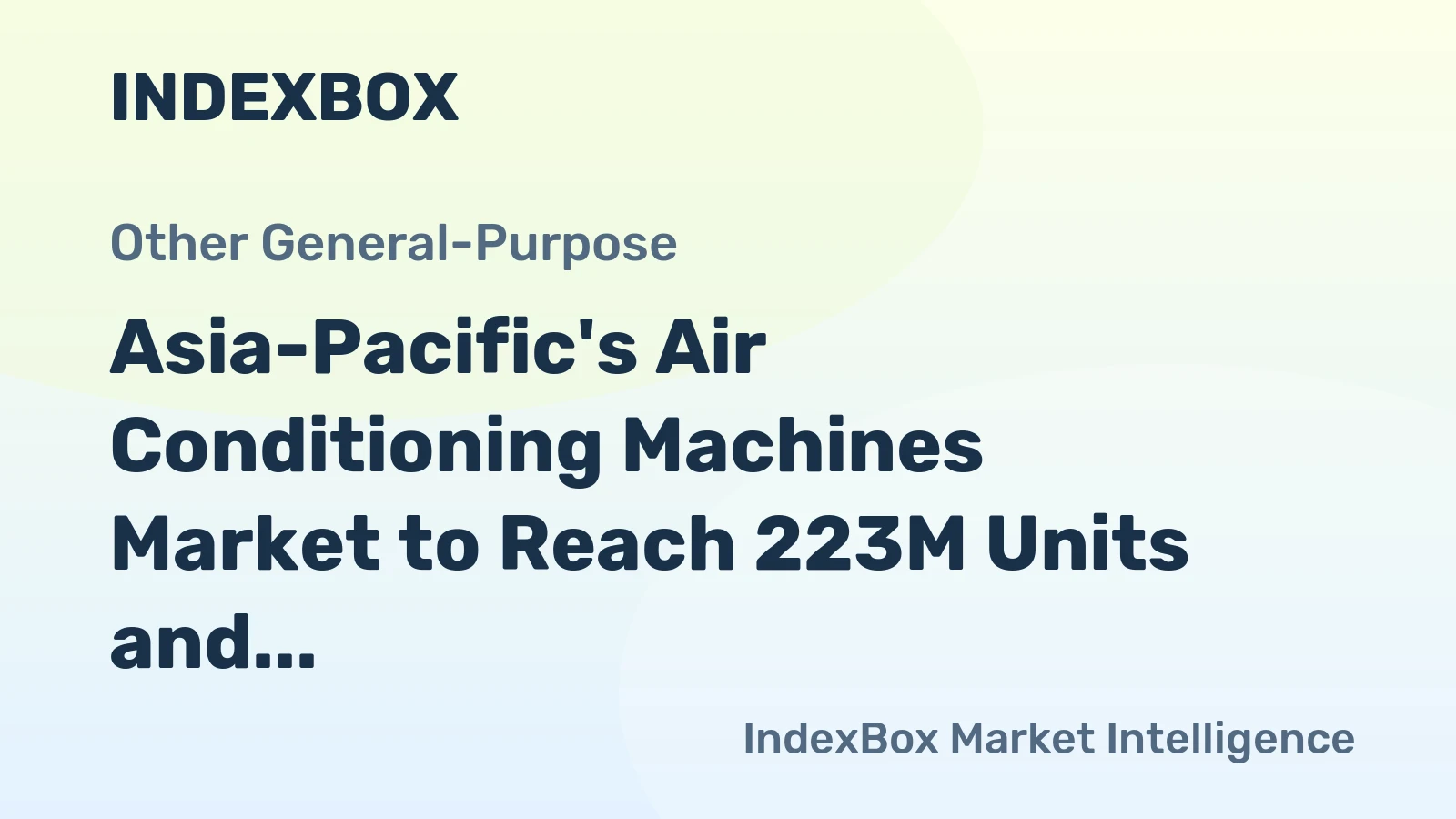 Asia-Pacific's Air Conditioning Machines Market to Reach 223M Units and $51.8B by 2035