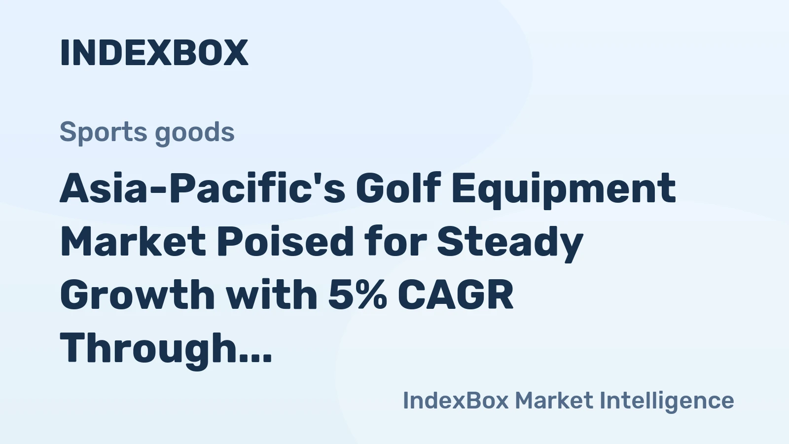 Asia-Pacific's Golf Equipment Market Poised for Steady Growth with 5% CAGR Through 2035