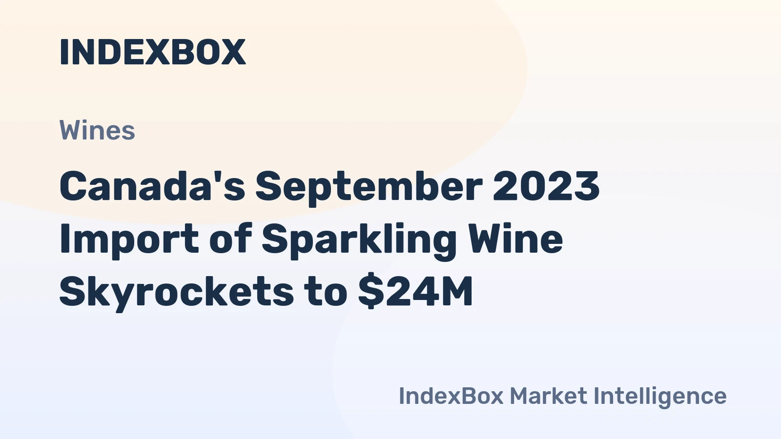 Canada's September 2023 Import of Sparkling Wine Skyrockets to $24M