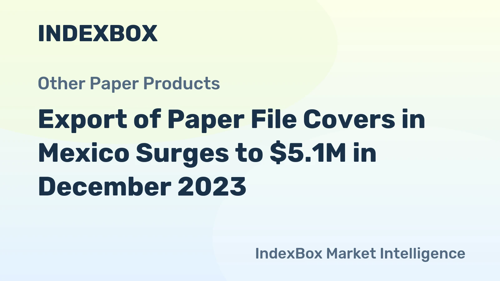 Export of Paper File Covers in Mexico Surges to $5.1M in December 2023