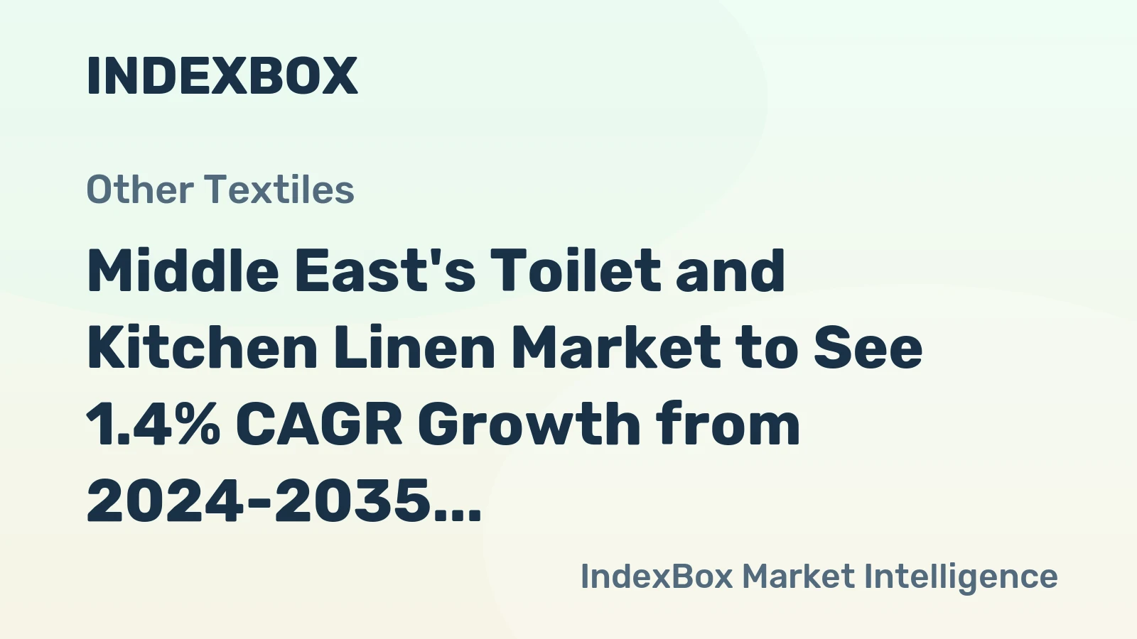 Middle East's Toilet and Kitchen Linen Market to See 1.4% CAGR Growth from 2024-2035