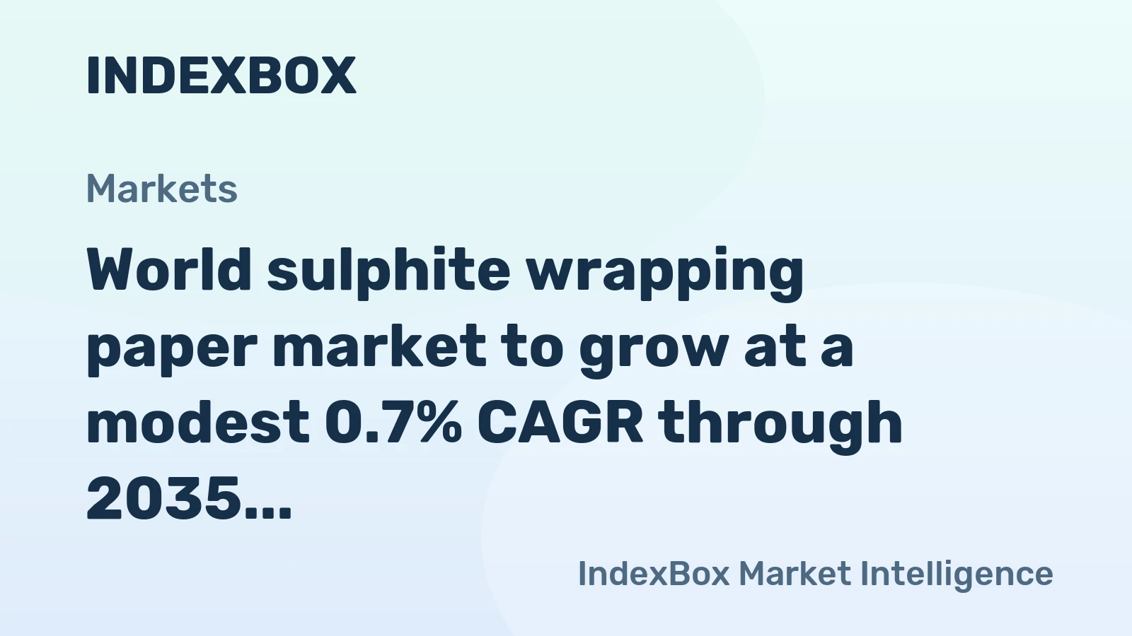 World sulphite wrapping paper market to grow at a modest 0.7% CAGR through 2035, reaching 1.9M tons, driven by rising global demand.