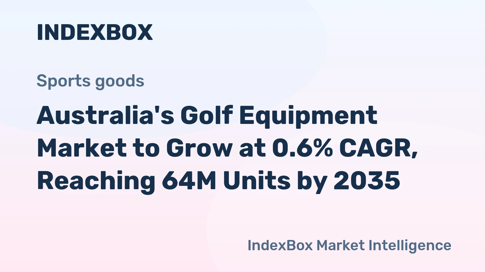 Australia's Golf Equipment Market to Grow at 0.6% CAGR, Reaching 64M Units by 2035