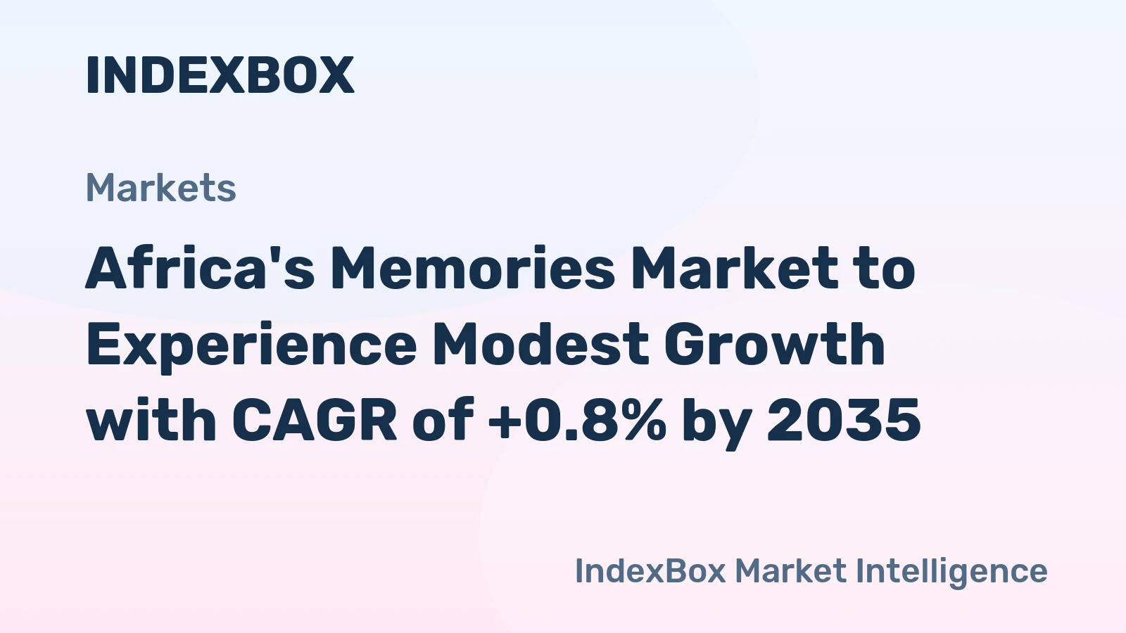 Africa's Memories Market to Experience Modest Growth with CAGR of +0.8% by 2035