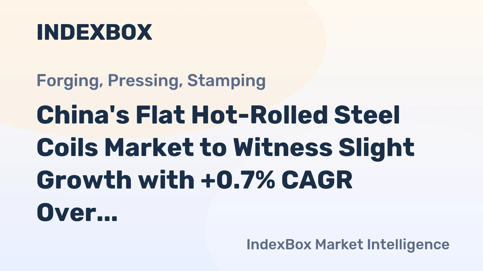 China's Flat Hot-Rolled Steel Coils Market to Witness Slight Growth with +0.7% CAGR Over Next Decade