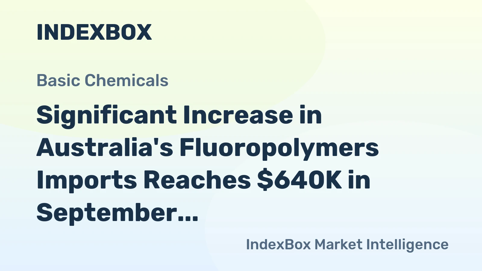 Significant Increase in Australia's Fluoropolymers Imports Reaches $640K in September 2023