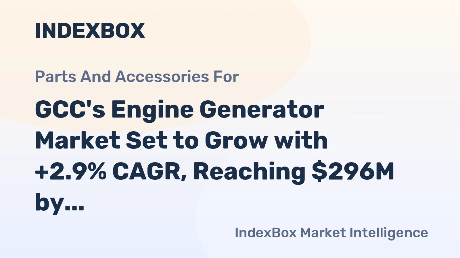 GCC's Engine Generator Market Set to Grow with +2.9% CAGR, Reaching $296M by 2035