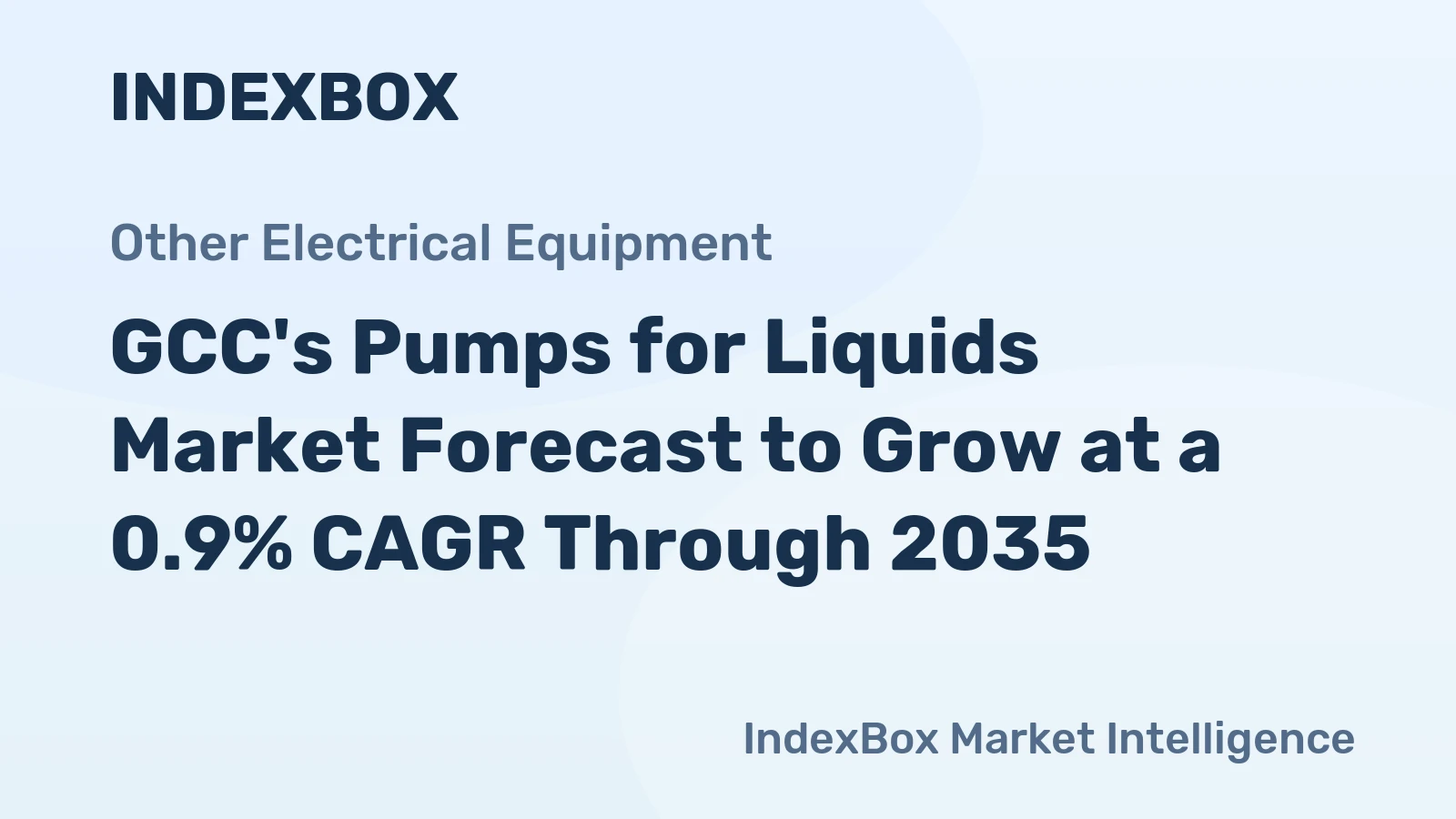 GCC's Pumps for Liquids Market Forecast to Grow at a 0.9% CAGR Through 2035