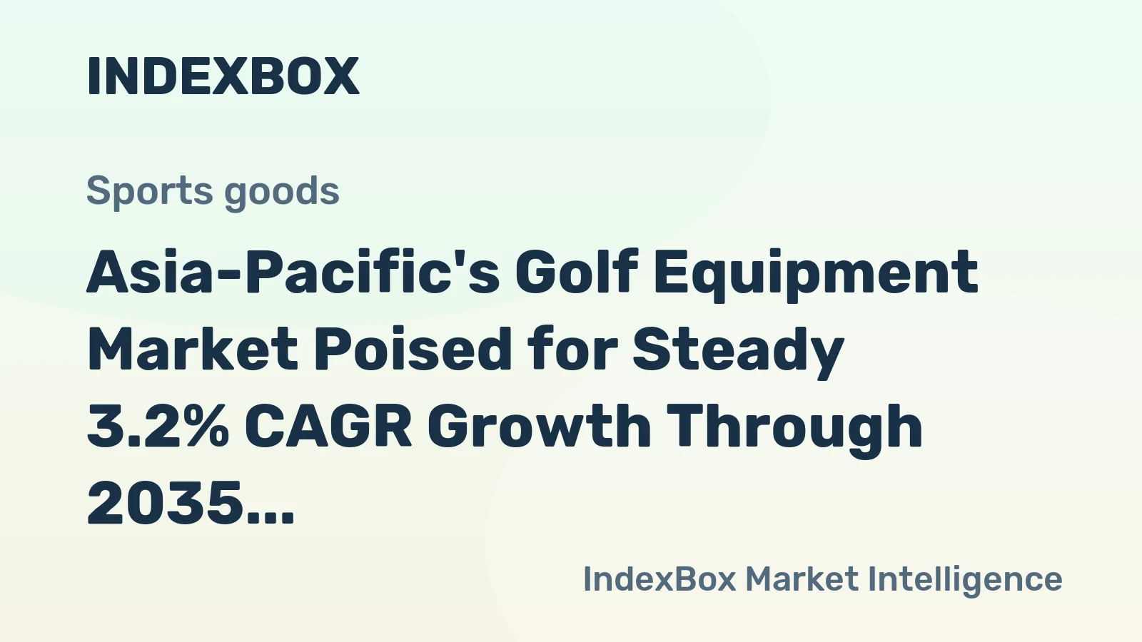 Asia-Pacific's Golf Equipment Market Poised for Steady 3.2% CAGR Growth Through 2035