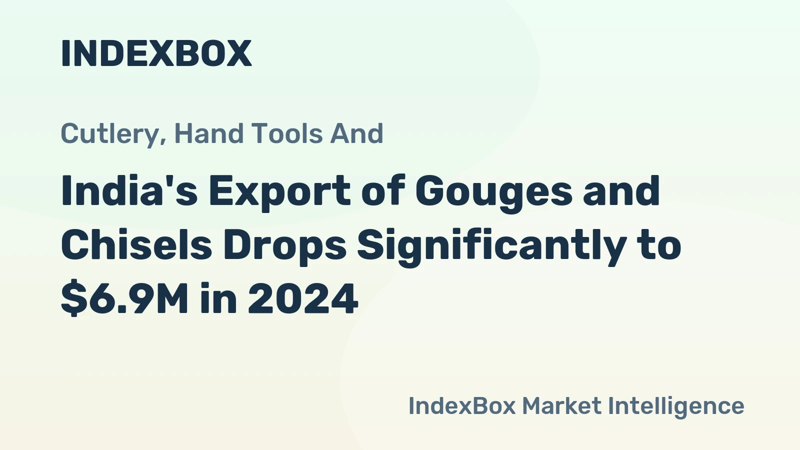 India's Export of Gouges and Chisels Drops Significantly to $6.9M in 2024