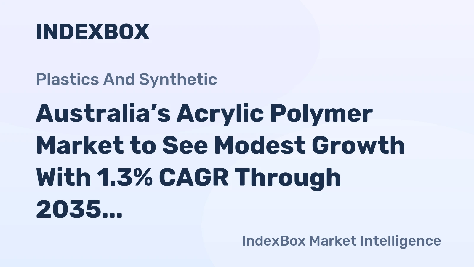 Australia’s Acrylic Polymer Market to See Modest Growth With 1.3% CAGR Through 2035