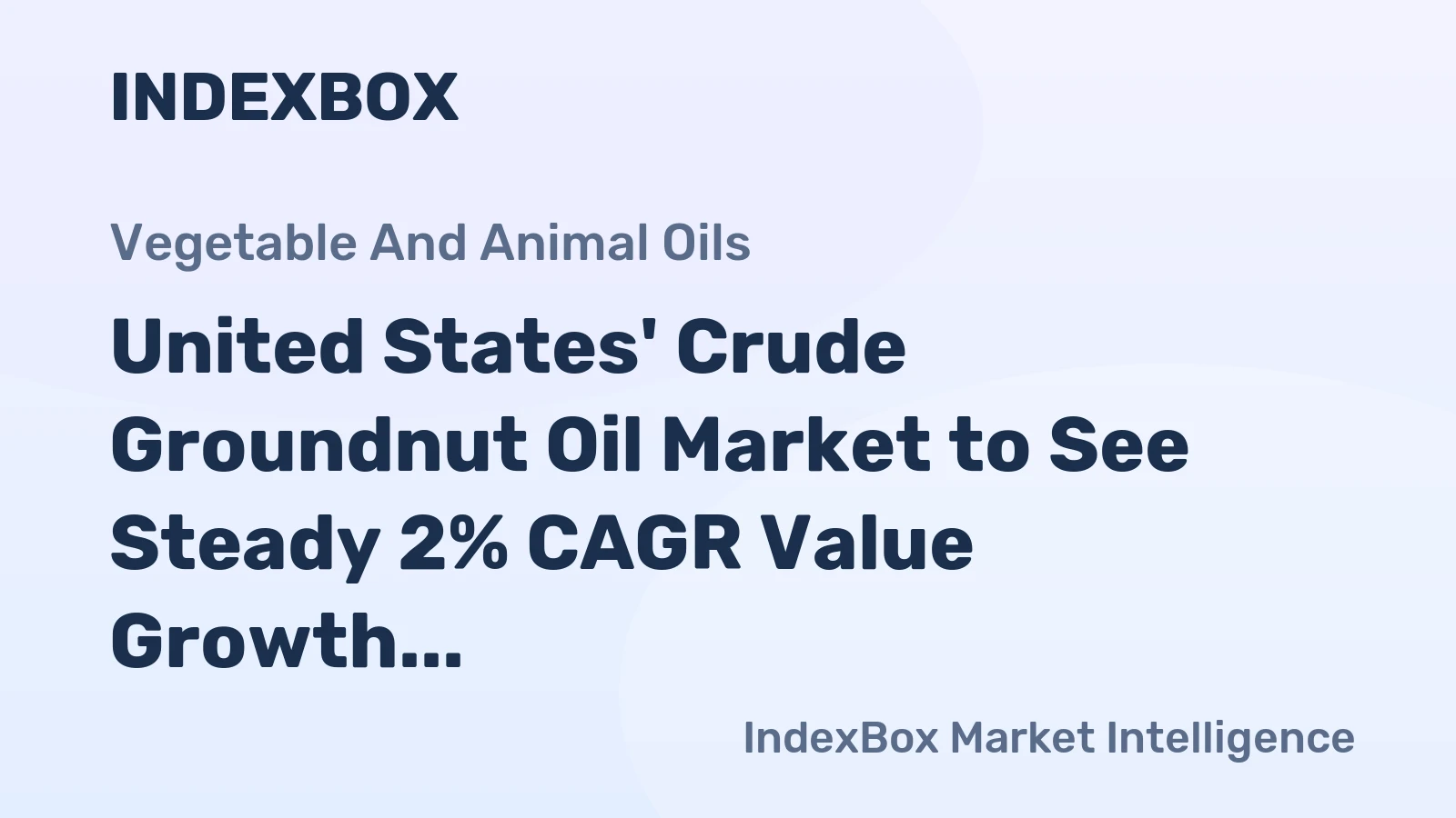 United States' Crude Groundnut Oil Market to See Steady 2% CAGR Value Growth Through 2035