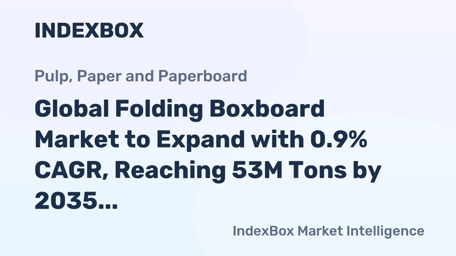 Global Folding Boxboard Market to Expand with 0.9% CAGR, Reaching 53M Tons by 2035