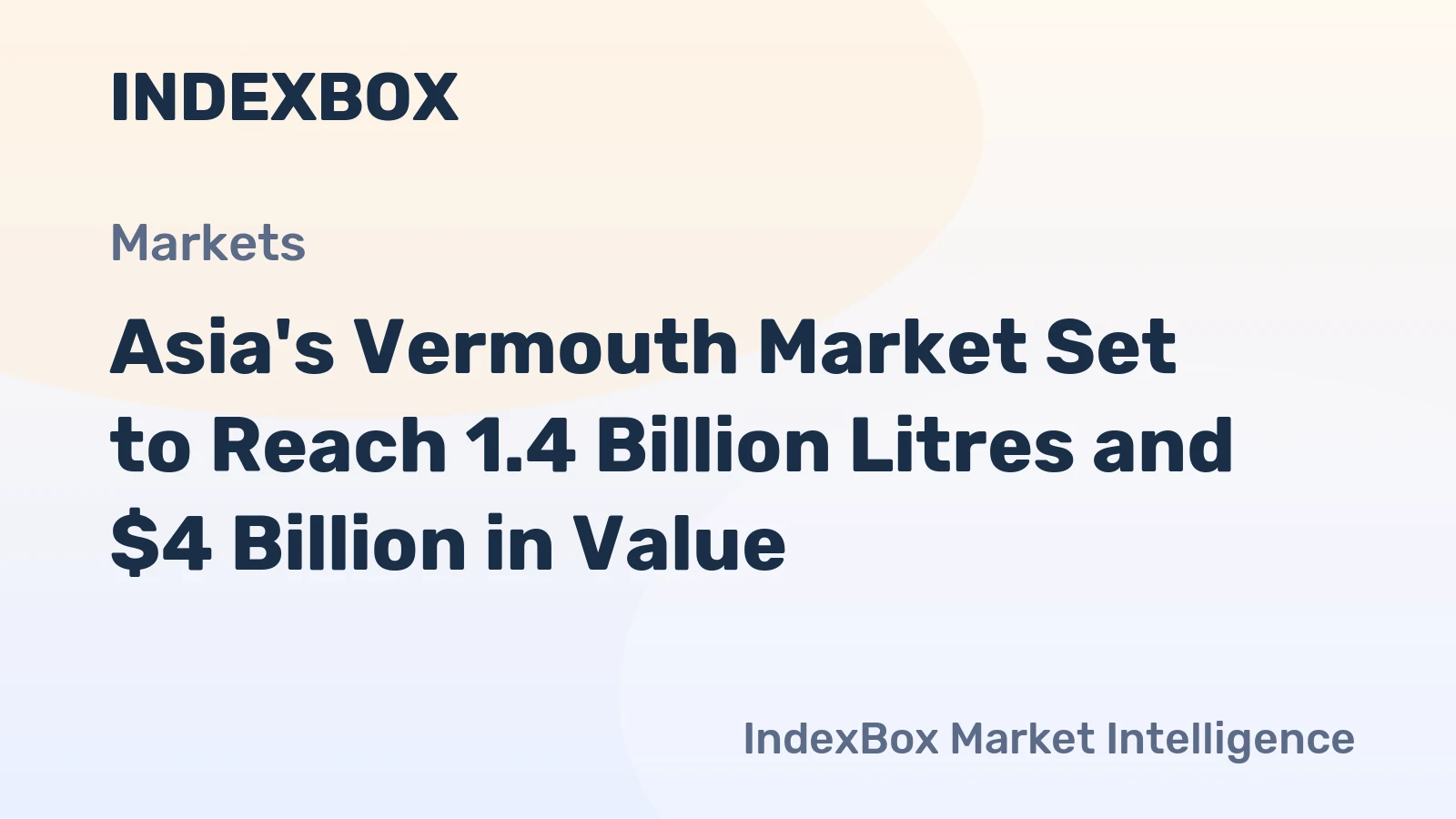 Asia's Vermouth Market Set to Reach 1.4 Billion Litres and $4 Billion in Value