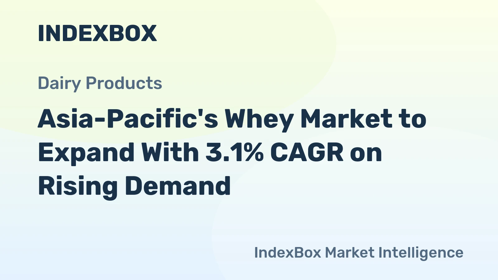 Asia-Pacific's Whey Market to Expand With 3.1% CAGR on Rising Demand