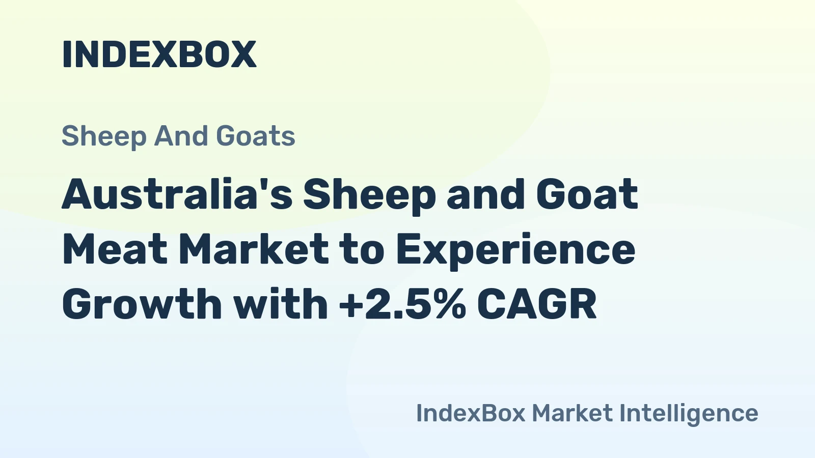 Australia's Sheep and Goat Meat Market to Experience Growth with +2.5% CAGR