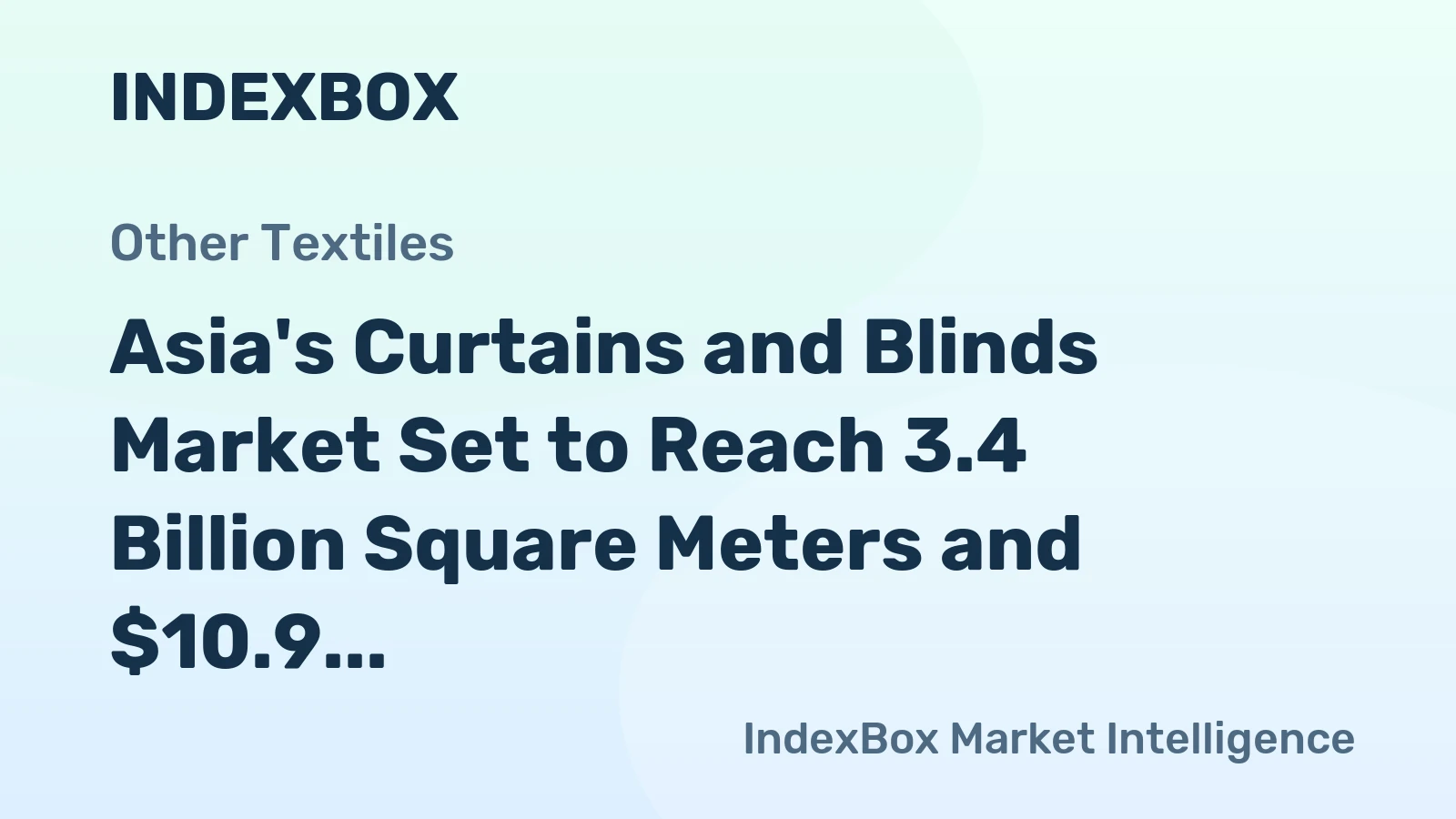Asia's Curtains and Blinds Market Set to Reach 3.4 Billion Square Meters and $10.9 Billion by 2035