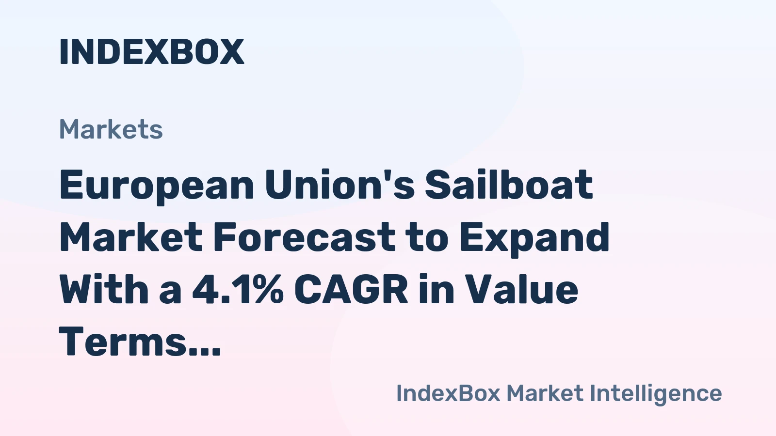 European Union's Sailboat Market Forecast to Expand With a 4.1% CAGR in Value Terms