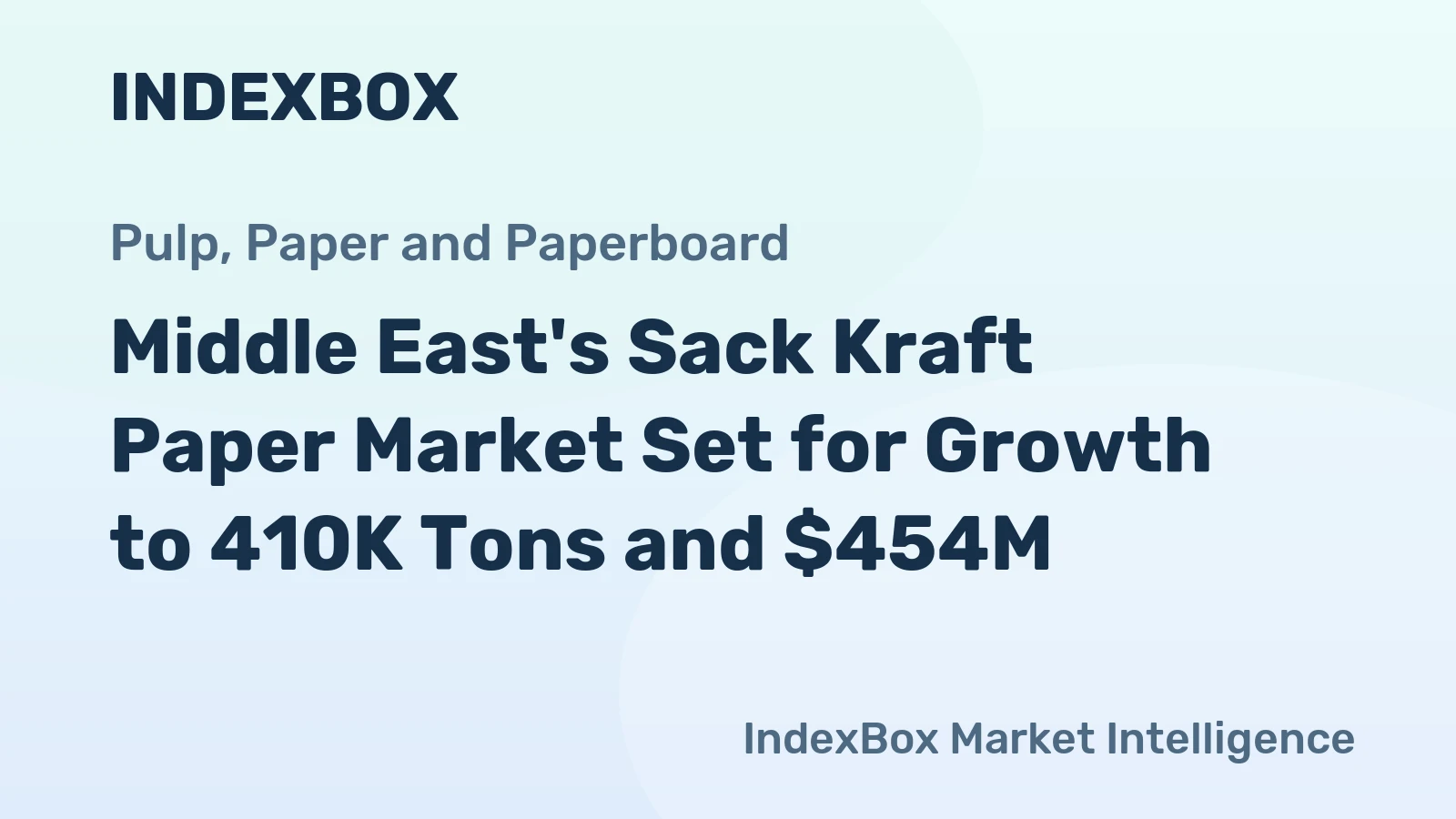 Middle East's Sack Kraft Paper Market Set for Growth to 410K Tons and $454M