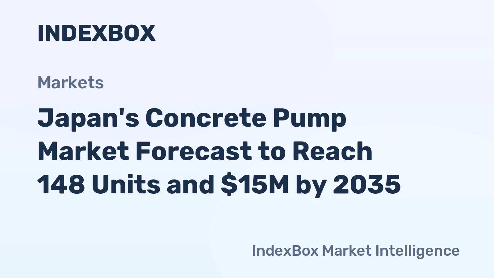 Japan's Concrete Pump Market Forecast to Reach 148 Units and $15M by 2035