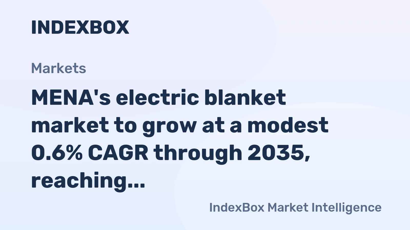 MENA's electric blanket market to grow at a modest 0.6% CAGR through 2035, reaching 598K units.