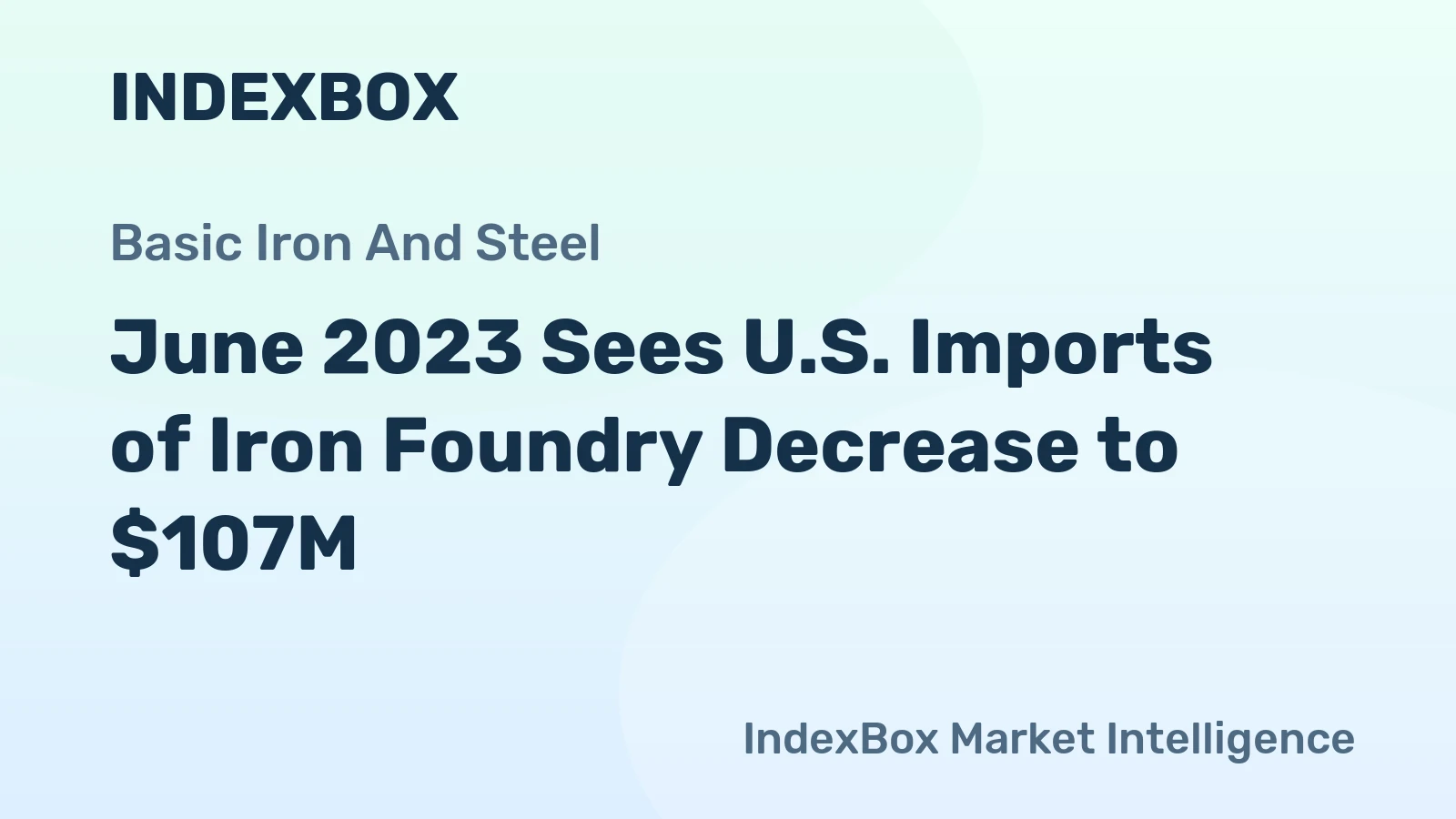 June 2023 Sees U.S. Imports of Iron Foundry Decrease to $107M