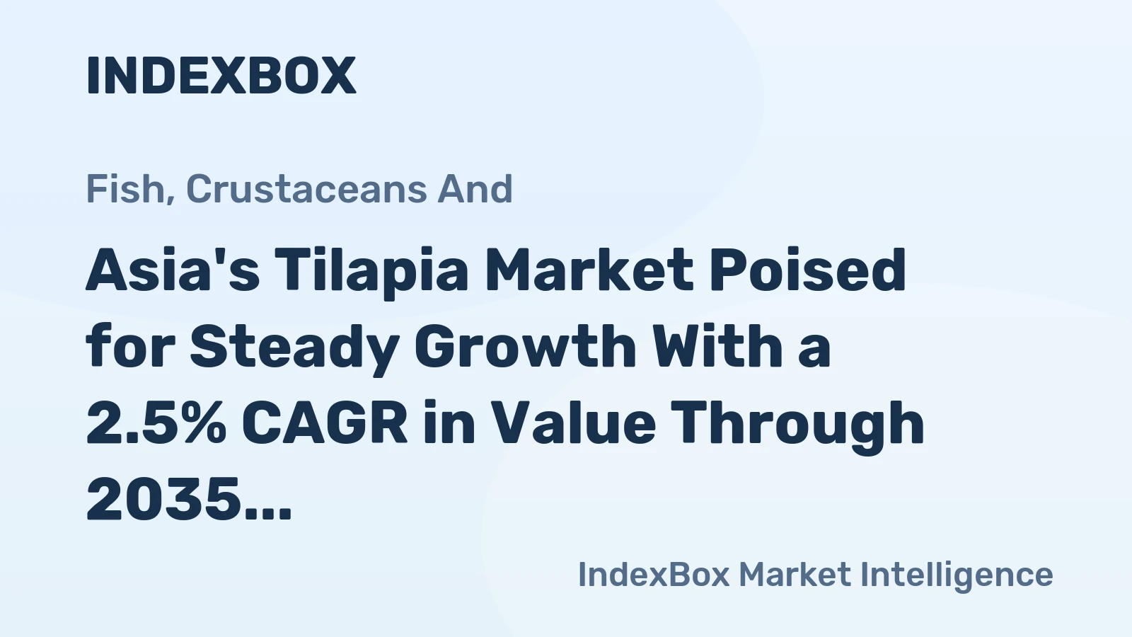 Asia's Tilapia Market Poised for Steady Growth With a 2.5% CAGR in Value Through 2035