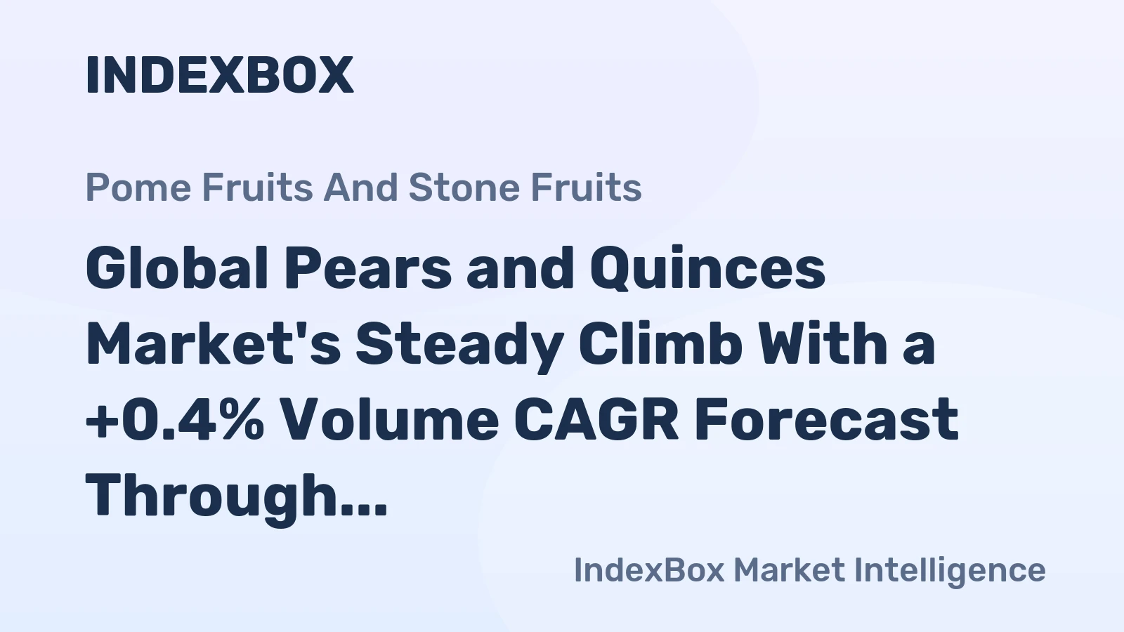 Global Pears and Quinces Market's Steady Climb With a +0.4% Volume CAGR Forecast Through 2035