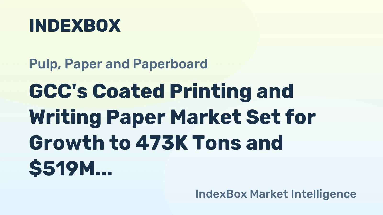 GCC's Coated Printing and Writing Paper Market Set for Growth to 473K Tons and $519M by 2035
