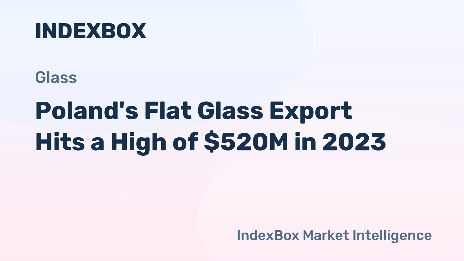 Poland's Flat Glass Export Hits a High of $520M in 2023