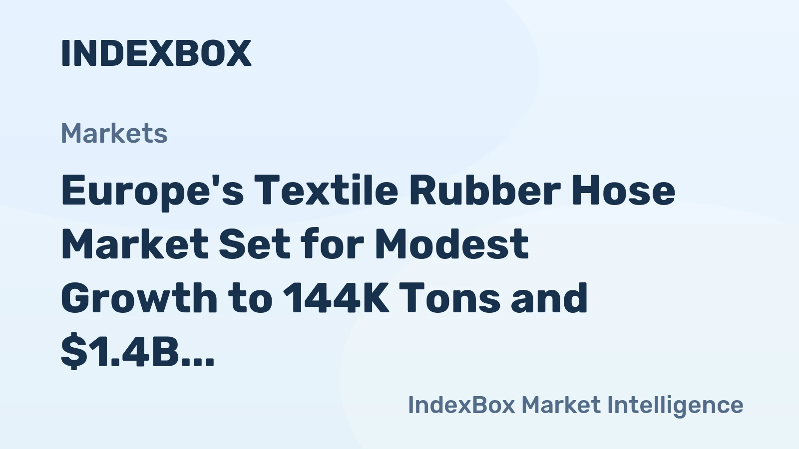 Europe's Textile Rubber Hose Market Set for Modest Growth to 144K Tons and $1.4B by 2035