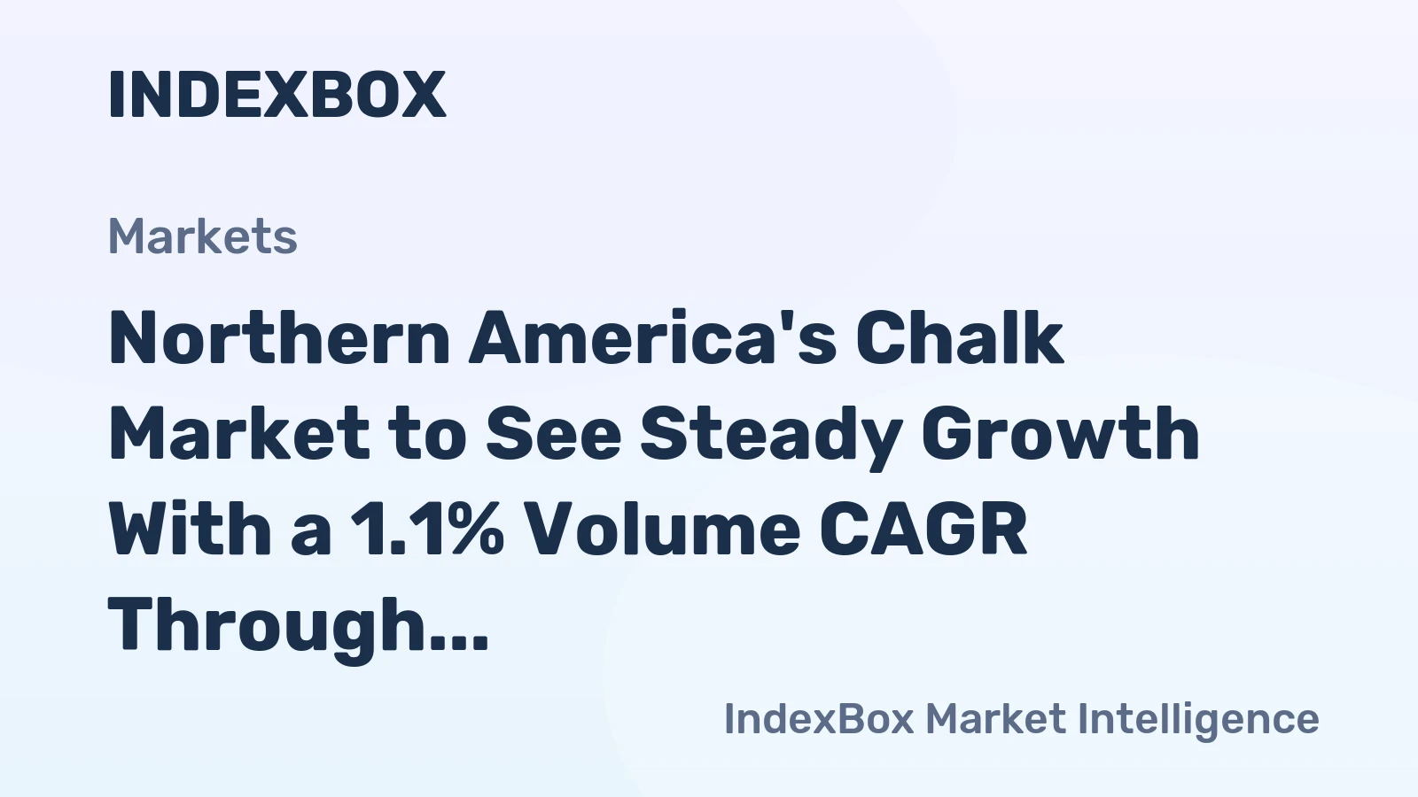 Northern America's Chalk Market to See Steady Growth With a 1.1% Volume CAGR Through 2035