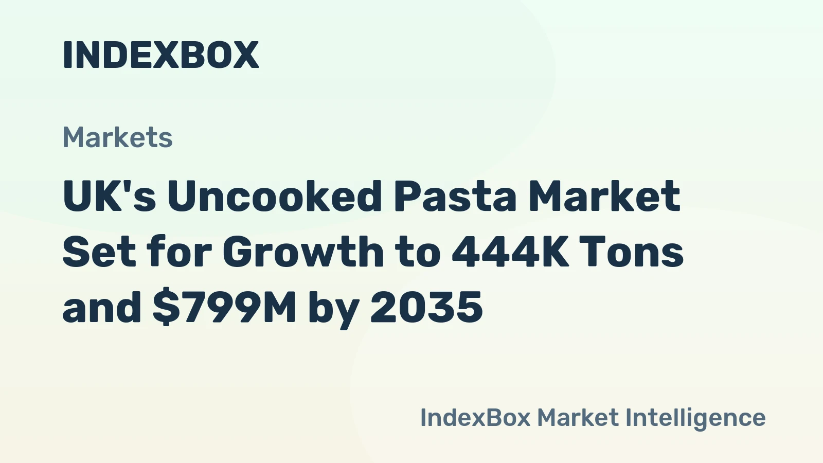 UK's Uncooked Pasta Market Set for Growth to 444K Tons and $799M by 2035