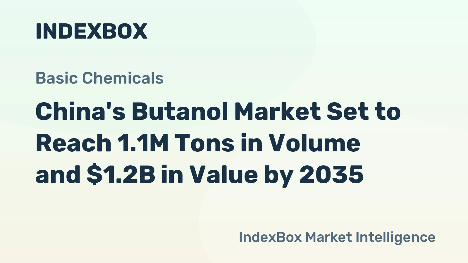 China's Butanol Market Set to Reach 1.1M Tons in Volume and $1.2B in Value by 2035