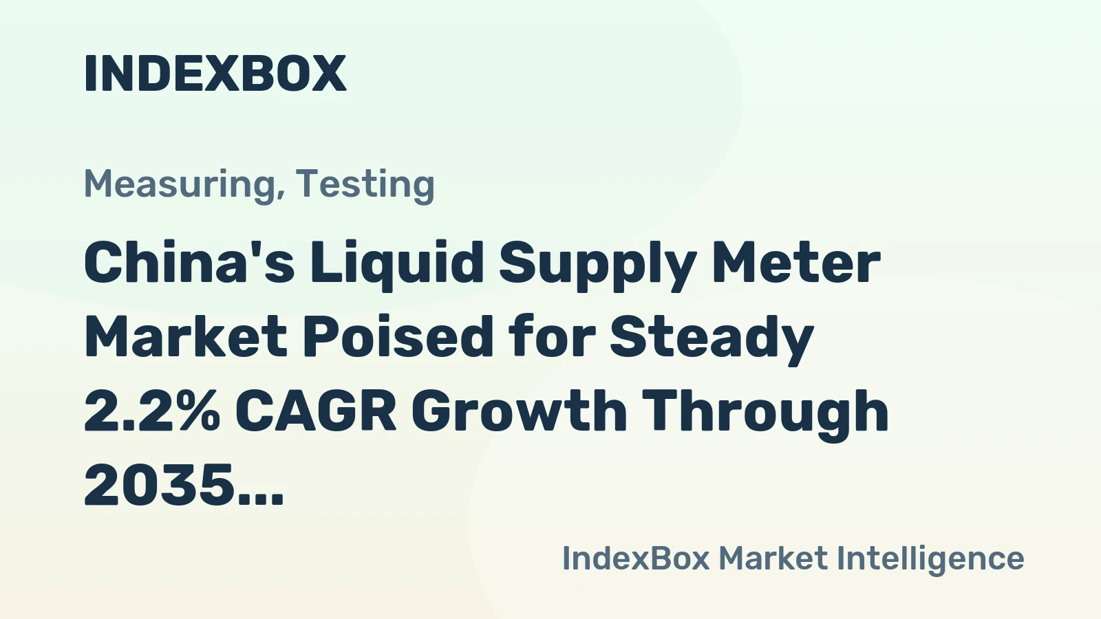 China's Liquid Supply Meter Market Poised for Steady 2.2% CAGR Growth Through 2035