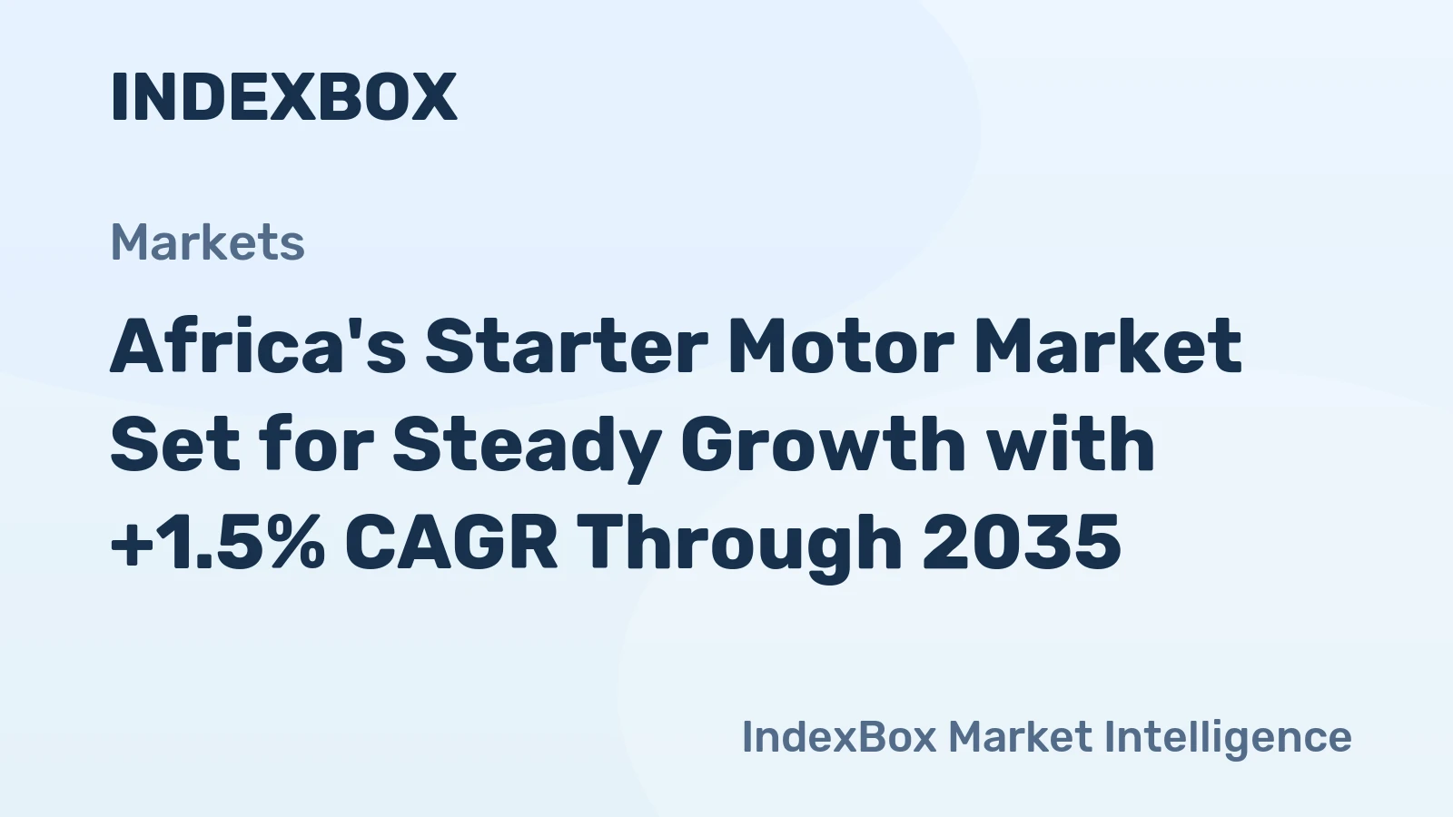 Africa's Starter Motor Market Set for Steady Growth with +1.5% CAGR Through 2035